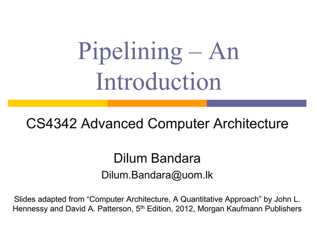 CPU Pipelining and Hazards - An Introduction | PPT
