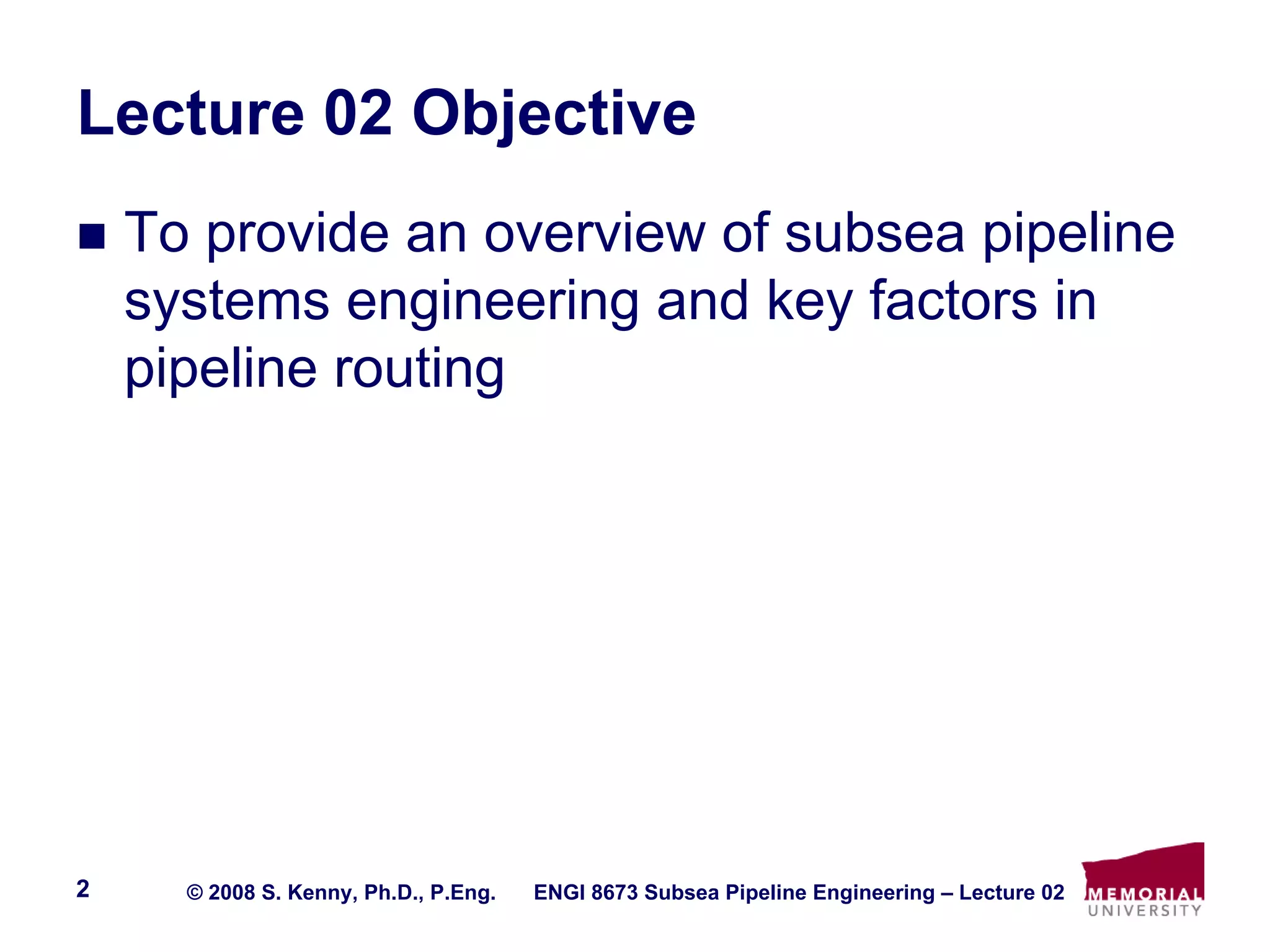 02 pipeline systems engineering and routing considerations | PDF