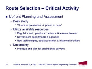 02 pipeline systems engineering and routing considerations | PDF