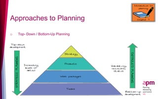 Planning fundamentals - Project Management | PDF