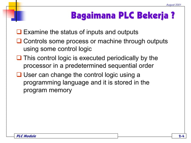 apa itu plc dan program dari plc (Program logic controller) | PPT
