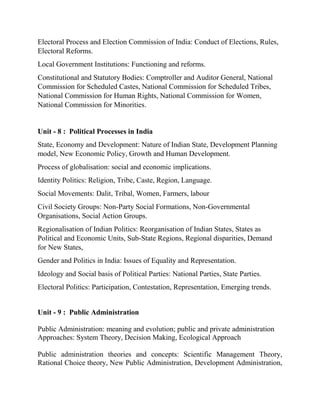 NTA UGC NET JRF - 02 political science-new updated syllabus | PDF