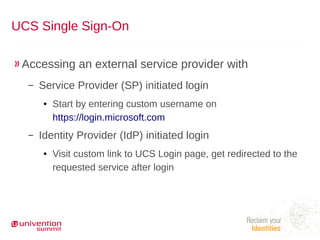 Einfacher Einstieg – UCS Portalservice und SSO in der Praxis | PPT