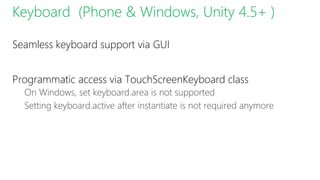 Porting unity games to windows - London Unity User Group | PPT