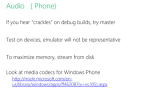 Porting unity games to windows - London Unity User Group | PPT