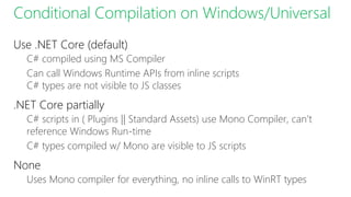 Porting unity games to windows - London Unity User Group | PPT