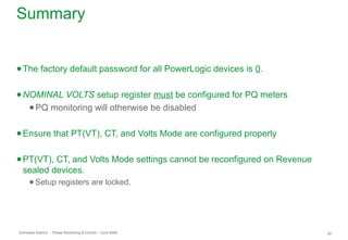 02 - PowerLogic Meter Setup schneider eletric.ppt