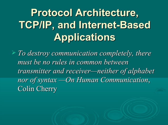 02 Protocol Architecture Ppt Computer Networking Computing