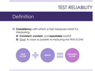 Characteristics of a Good Test | PDF