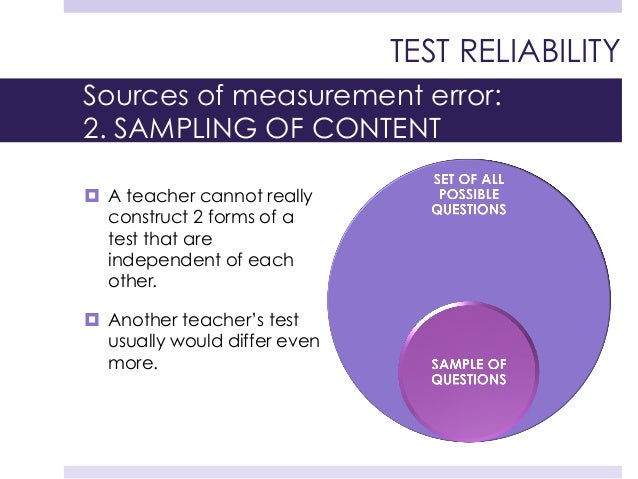 Characteristics of a Good Test