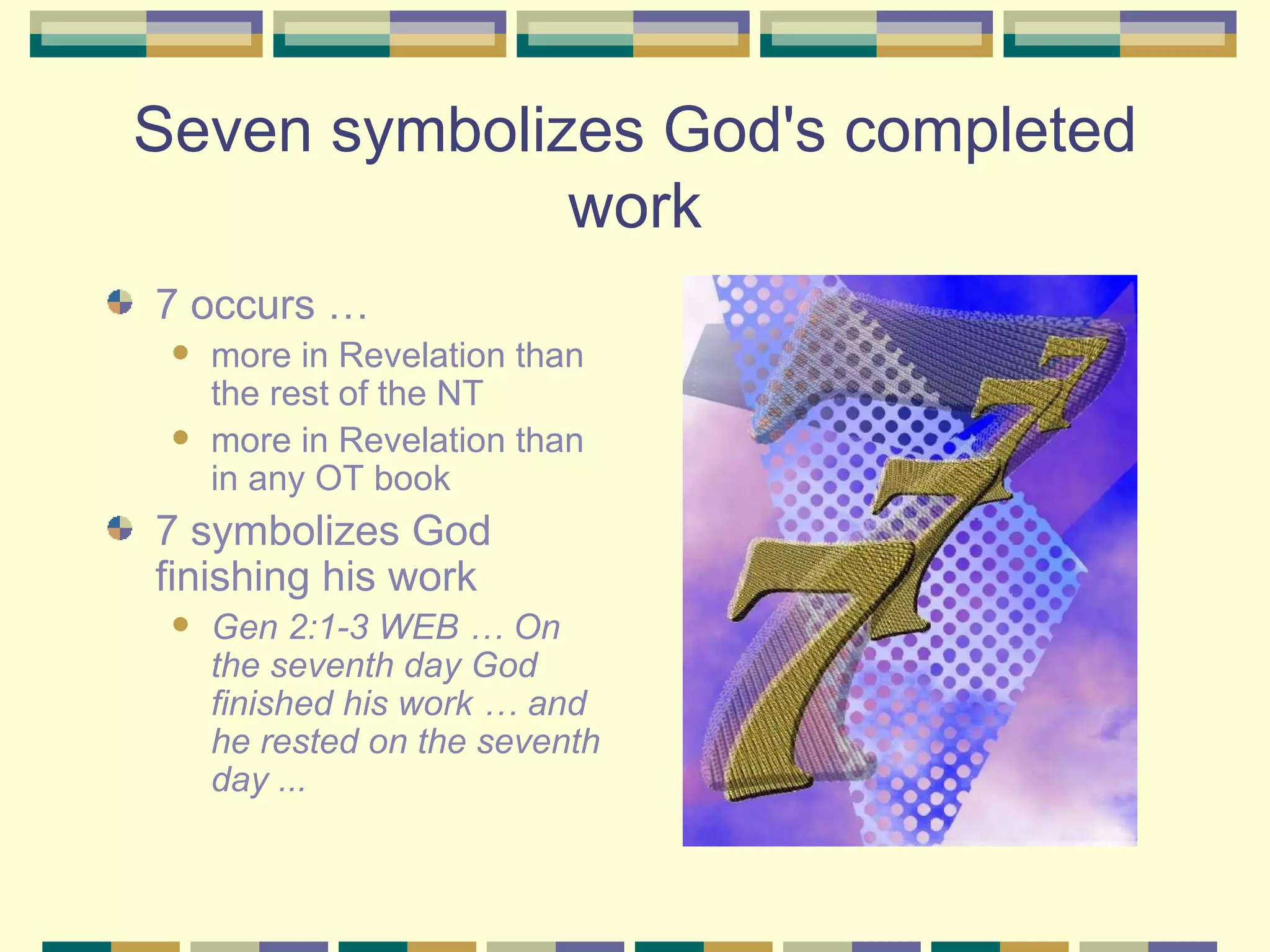 02 Revelation Symbolic Numbers In Revelation | PPT