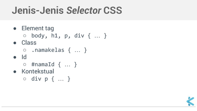 Pemrograman Web - Selector CSS | PDF