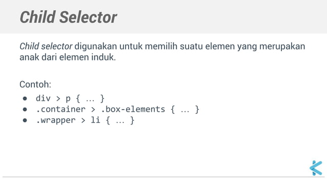 Pemrograman Web - Selector CSS | PDF