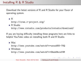 Setup R and R Studio | PPT