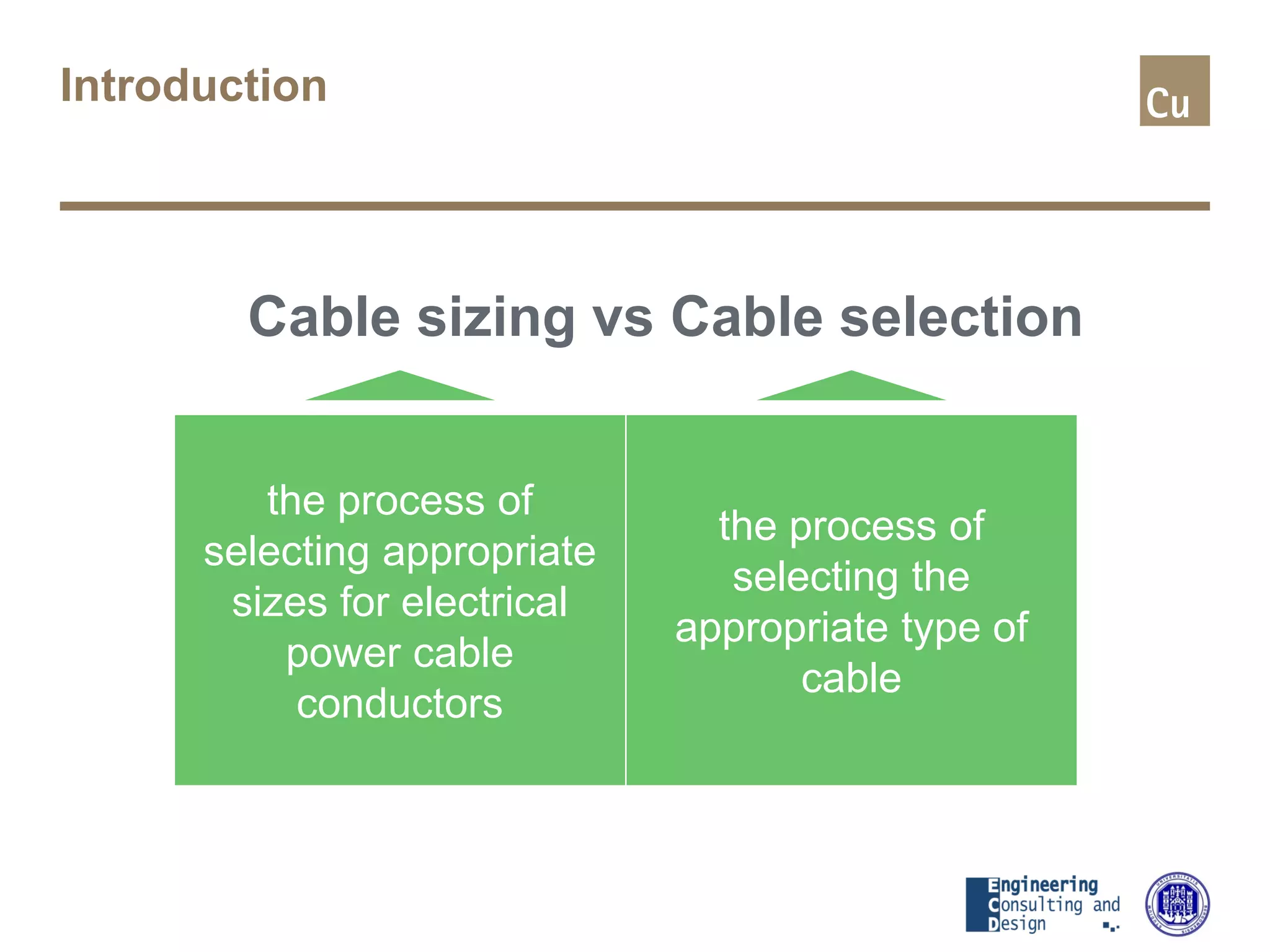 Principles of Cable Sizing | PDF