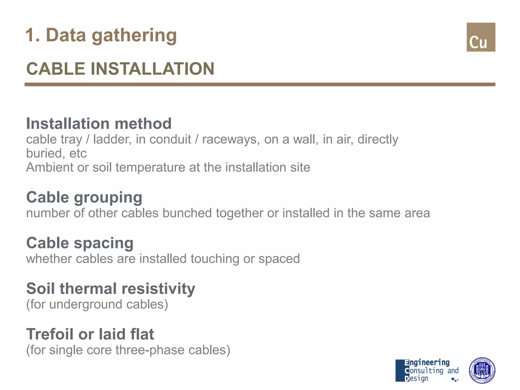 Principles of Cable Sizing | PDF