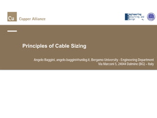 Principles of Cable Sizing | PDF