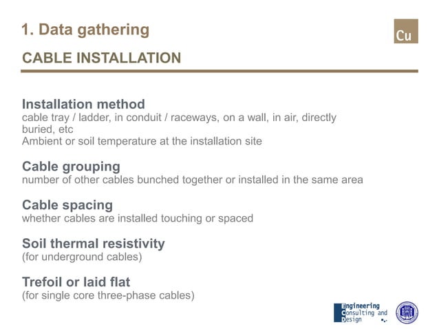 Principles of Cable Sizing | PDF