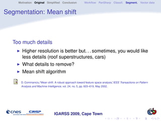 Object counting in high resolution remote sensing images with OTB | PDF