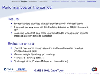 Object counting in high resolution remote sensing images with OTB | PDF