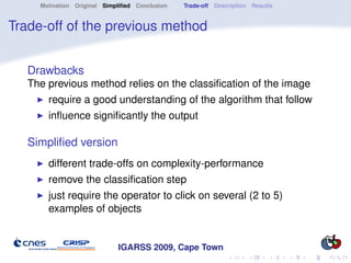 Object counting in high resolution remote sensing images with OTB | PDF
