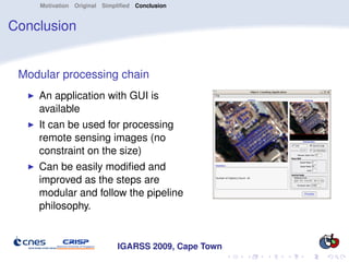 Object counting in high resolution remote sensing images with OTB | PDF