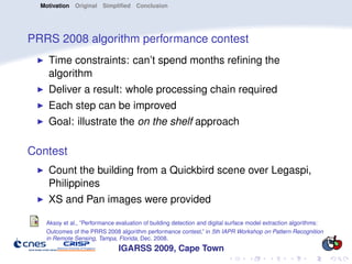 Object counting in high resolution remote sensing images with OTB | PDF