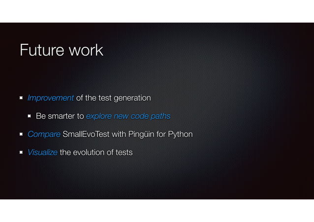Creating Unit Tests Using Genetic Programming Ppt