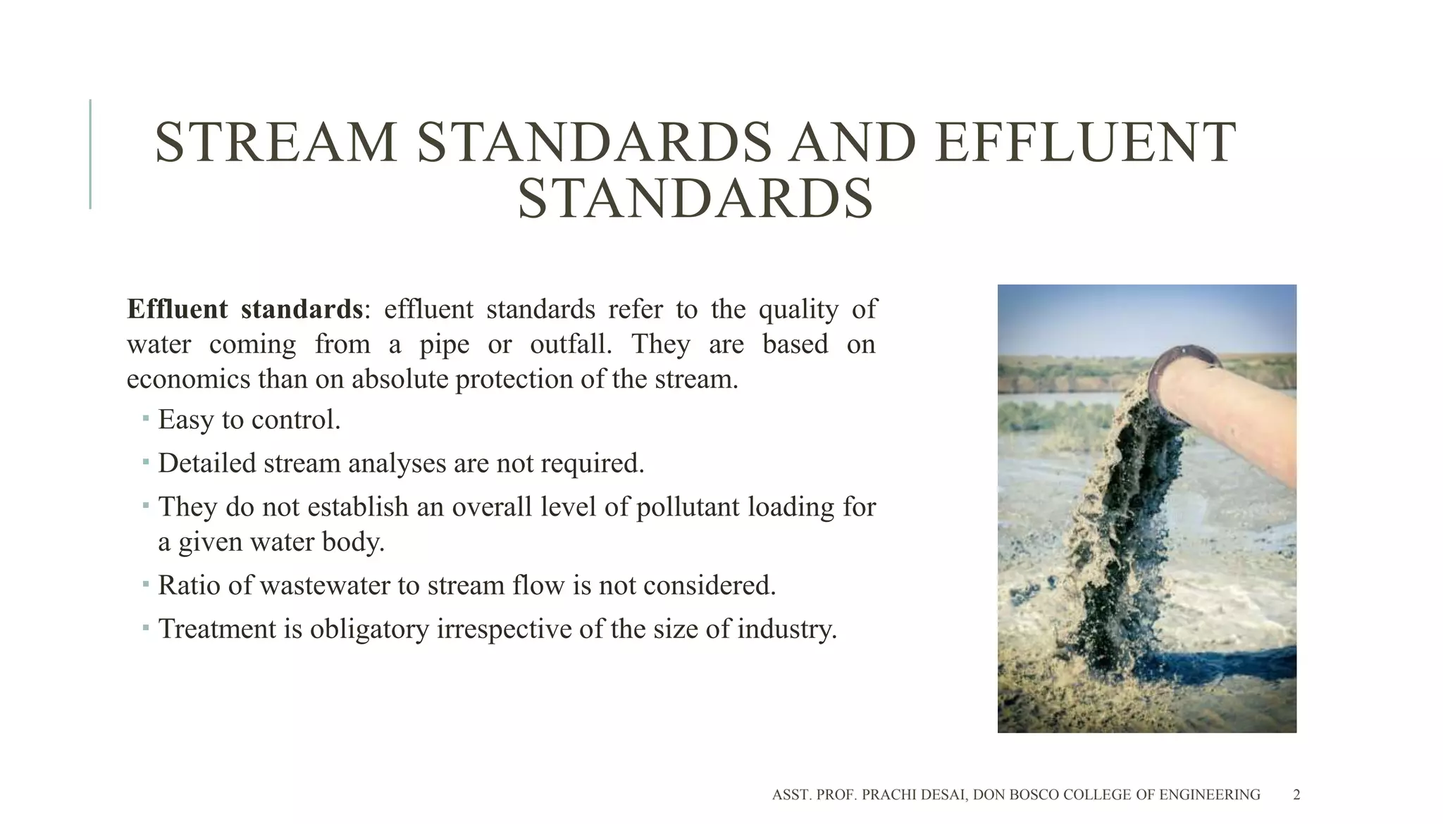 02 - Stream & Effluent standards, Oxygen sag curve, Self Purification.pptx