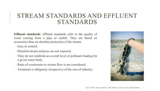 02 - Stream & Effluent standards, Oxygen sag curve, Self Purification.pptx