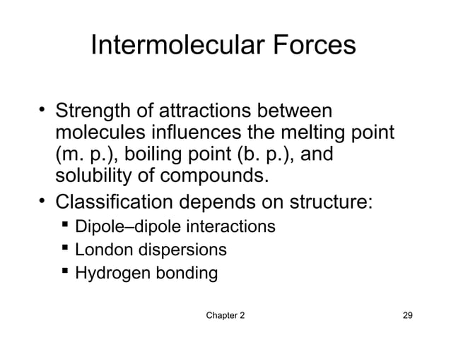 02 - Structure and Properties of Organic Molecules - Wade 7th | PPT