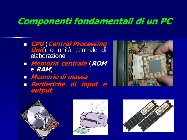 La struttura del pc | PDF | Data Storage and Warehousing | Computing