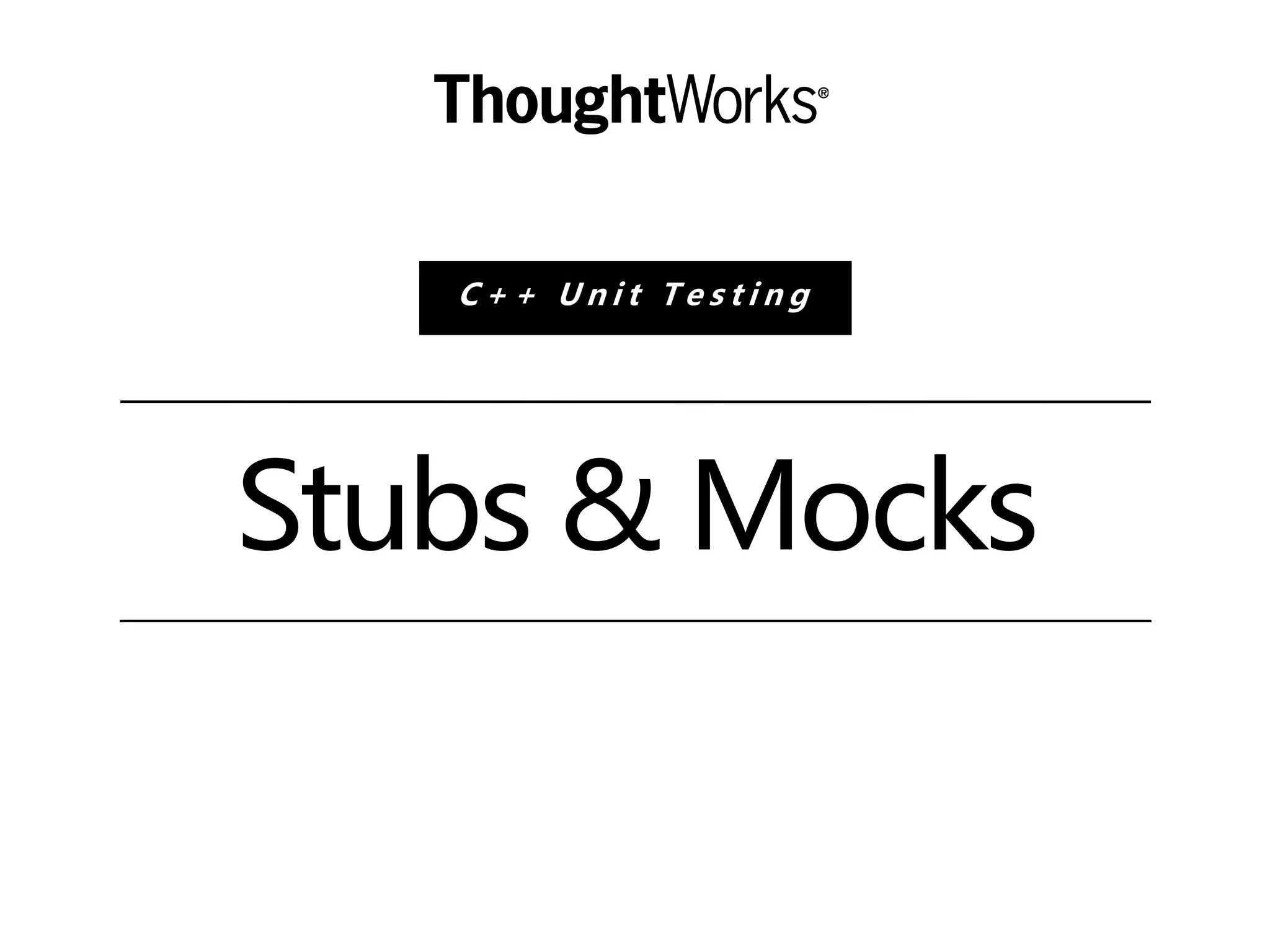 02 Stubs And Mocks Pptxjsjsjsjksksjsjsjs Ppt