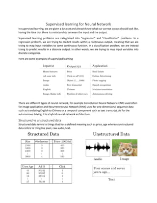 02 supervised learning with neural networks | PDF | Artificial Intelligence | Technology & Computing