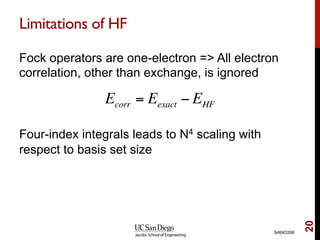 NANO266 - Lecture 2 - The Hartree-Fock Approach | PDF