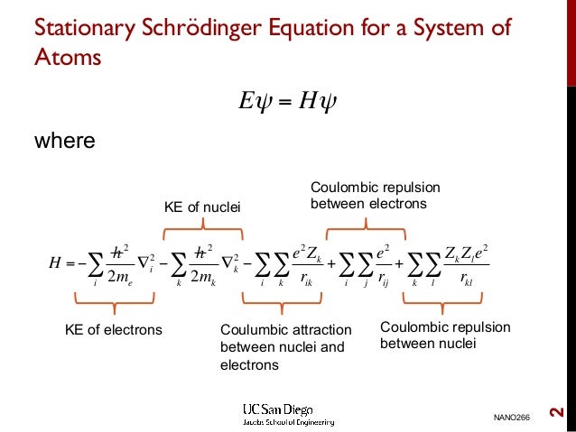 NANO266 - Lecture 2 - The Hartree-Fock Approach