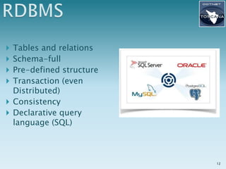 The NoSQL movement @ DotNetToscana | PPT
