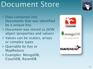 The NoSQL movement @ DotNetToscana | PPT