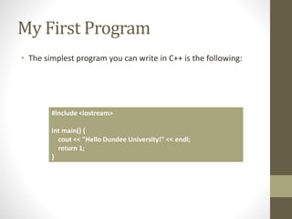 CPP02 - The Structure of a Program | PPTX