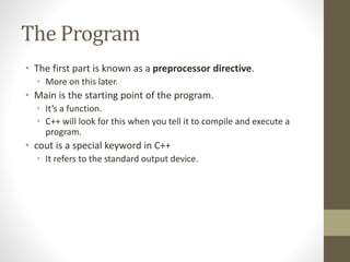 CPP02 - The Structure of a Program | PPTX