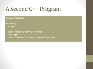 CPP02 - The Structure of a Program | PPTX