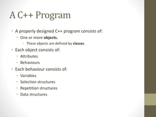 CPP02 - The Structure of a Program | PPTX