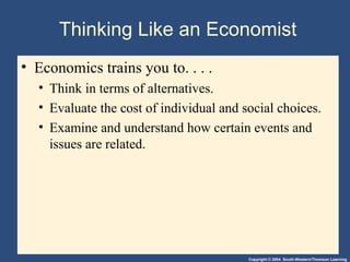 thinking like an economist | PPT