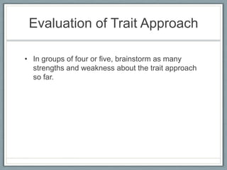 02 trait theory eysenck big 5 | PPT