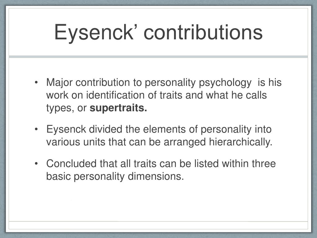 02 Trait Theory Eysenck Big 5