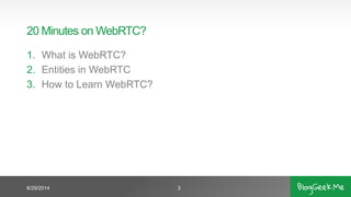 Baby Steps: A WebRTC Tutorial | PDF