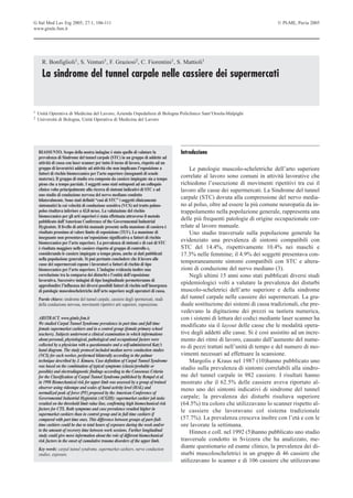 02 tunnel carpale cassiere supermercati | PDF