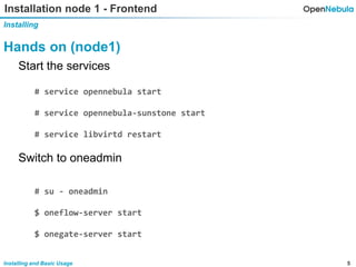 OpenNebula 4.14 Hands-on Tutorial | PDF