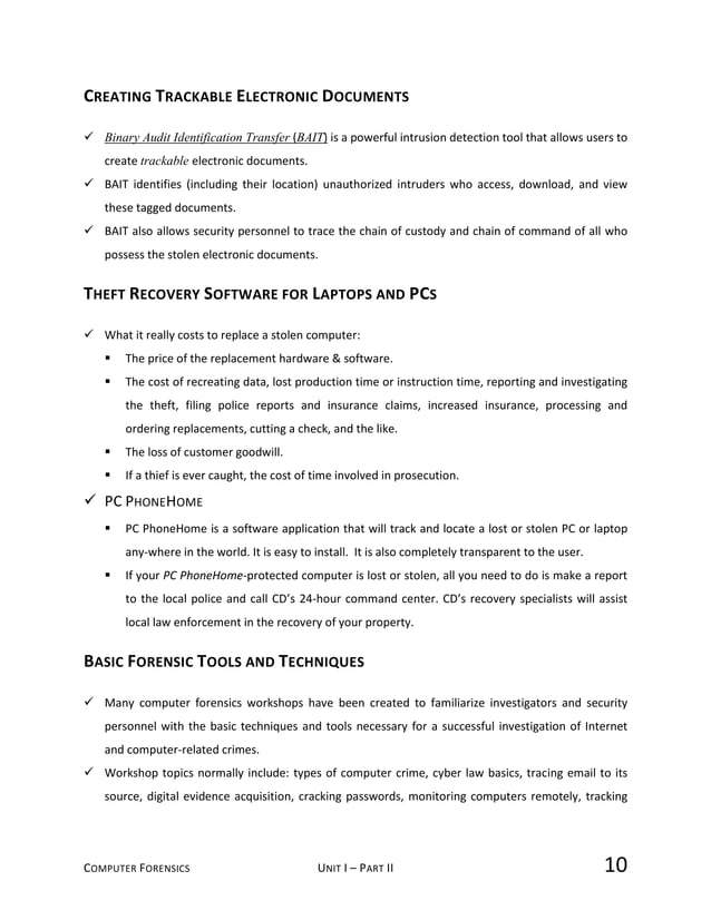 02 Types of Computer Forensics Technology - Notes | PDF | Operating ...