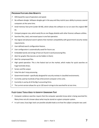 02 Types of Computer Forensics Technology - Notes | PDF